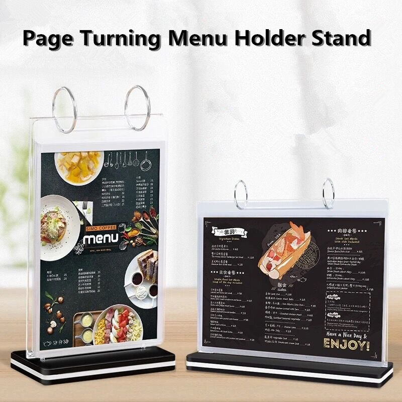 A4 Menu Holder Display Acrylic Sign Holder Note Ho... – Grandado