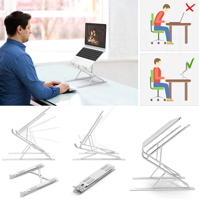Stand Adjustable, Multi-Angle Ergonomic Laptop Des... – Vicedeal