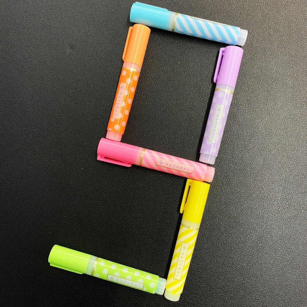 6pcs/Pack Simple Fresh Dots Striped Mini Highlight... – Grandado