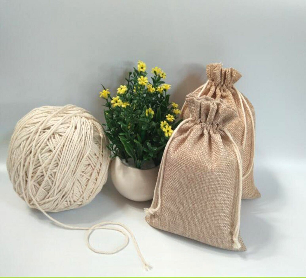 1pcs Burlap Hessian Drawstring Candy Bags Wedding ... – Grandado