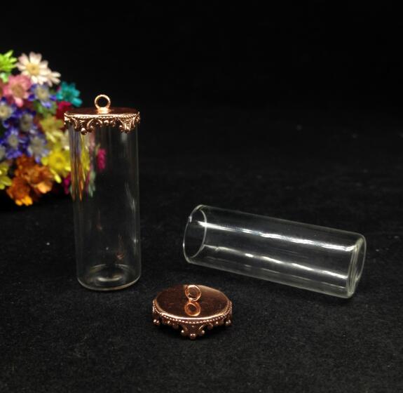 3pcs 40*15mm one side open tube bell jars glass gl... – Grandado