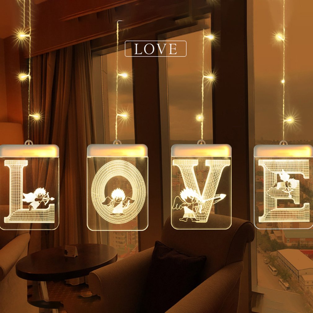 3D three-dimensional Illuminated letters Light sus... – Grandado