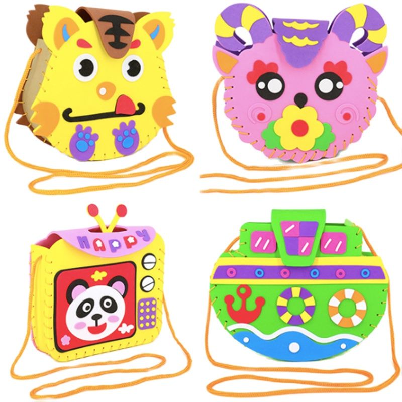 2pcs/lot Education Toy EVA DIY Animal Cartoon Bag ... – Grandado
