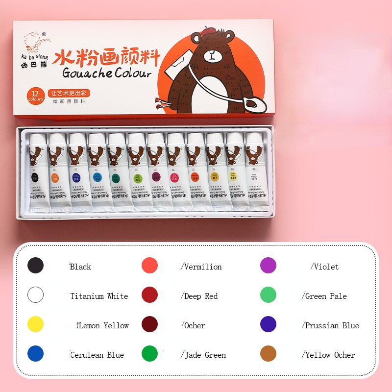 12/24 Color Tube Children's Gouache Watercolor... – Grandado