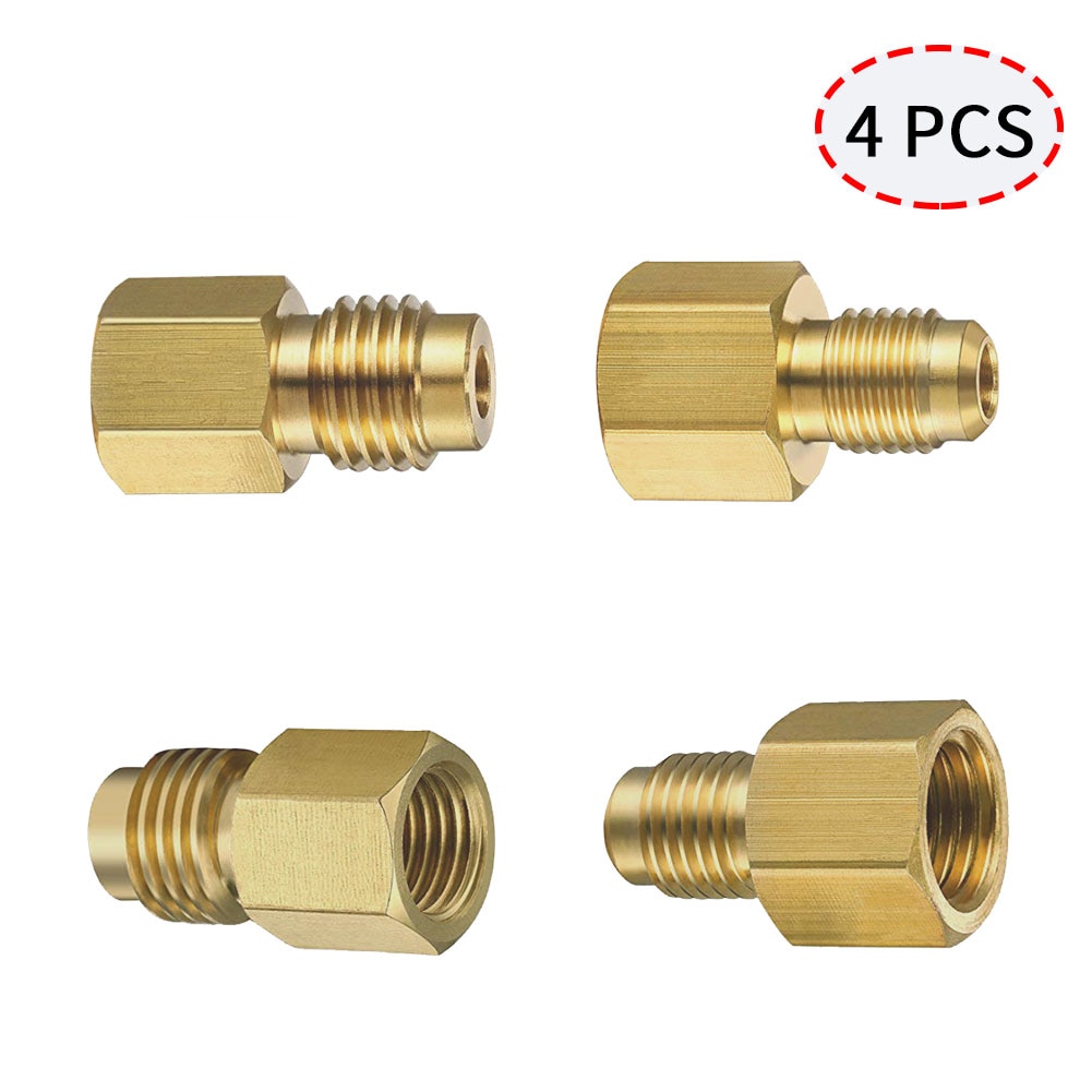 4PCS R134A Brass Refrigerant Tank Adapter To R12 F... – Vicedeal