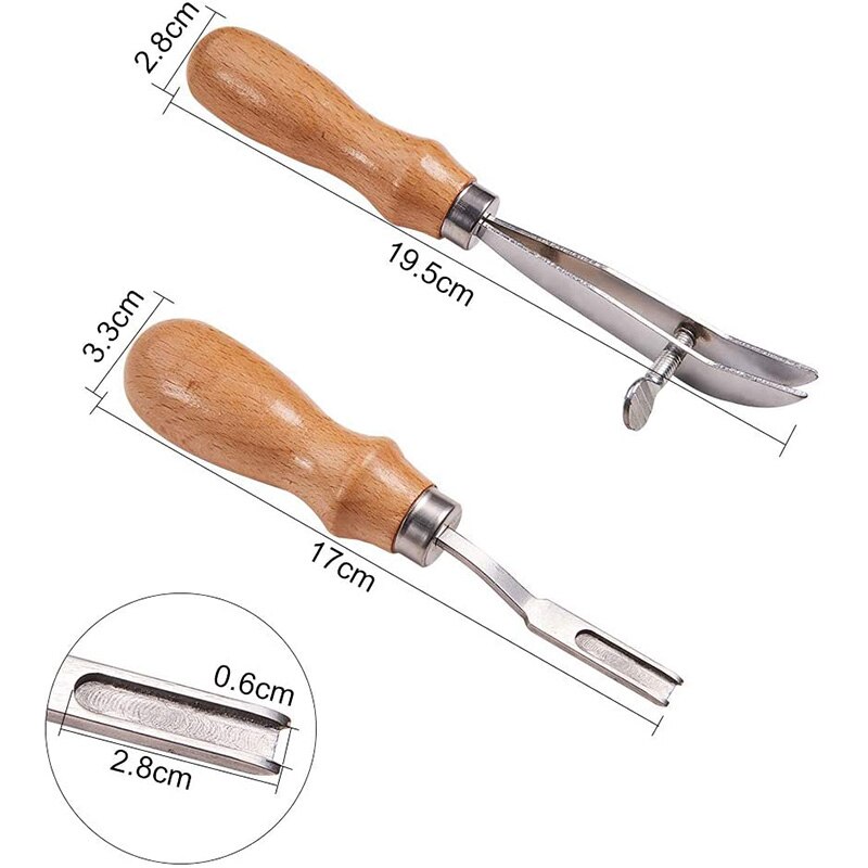 2Pcs Profession Adjustable Leather Craft Edge Crea... – Grandado