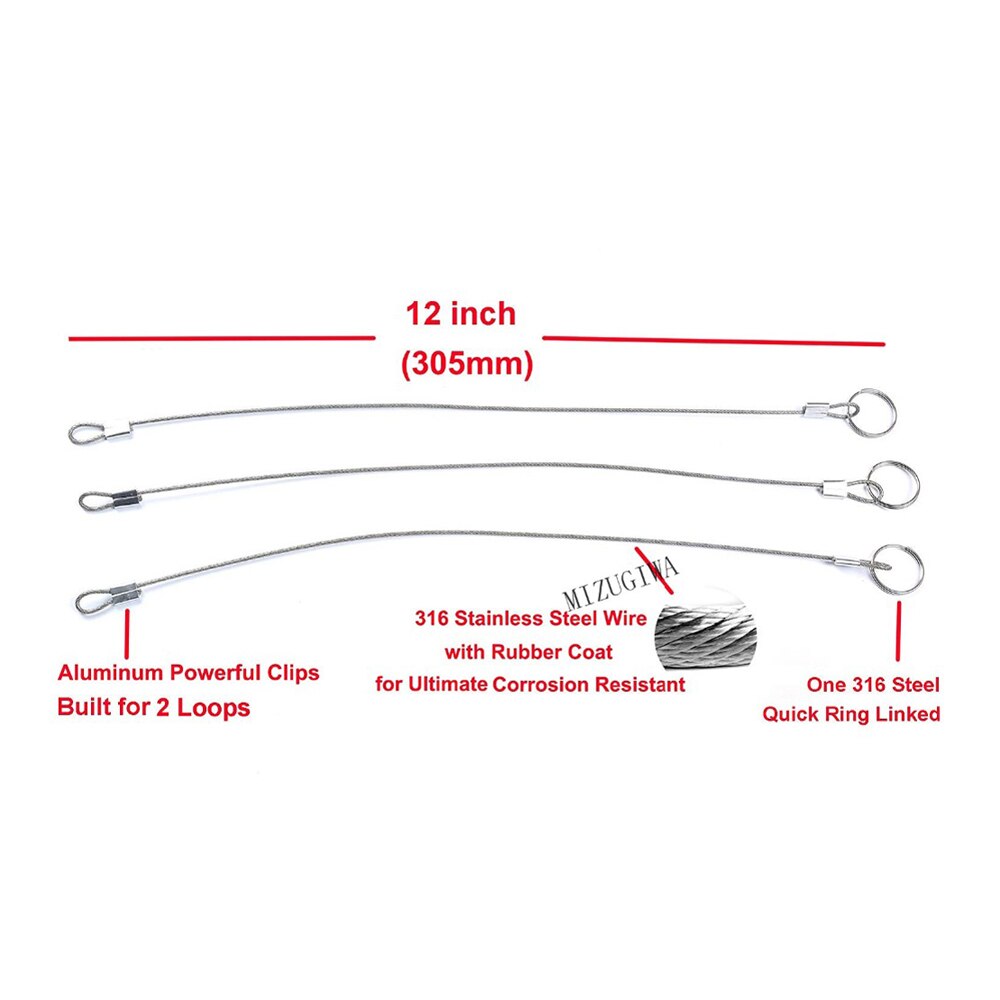 12" (30.5cm) Lanyard Cable Tether Safety Wire for ... – Vicedeal