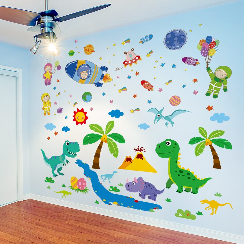 Outer Space Wall Stickers DIY Planets Rockets Astr... – Grandado