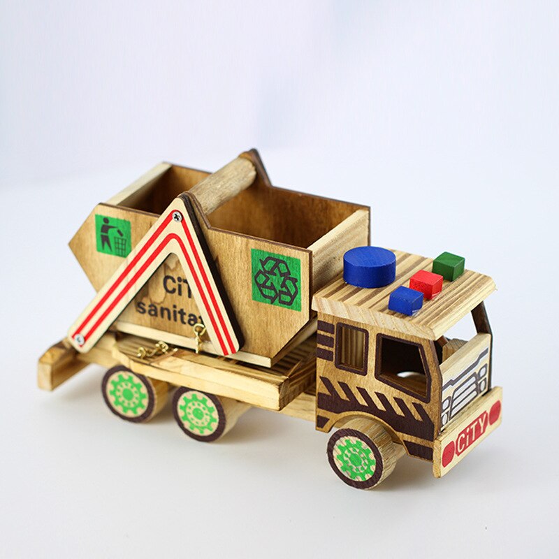 Children's Sanitation Car Model Wooden Children's ... – Grandado