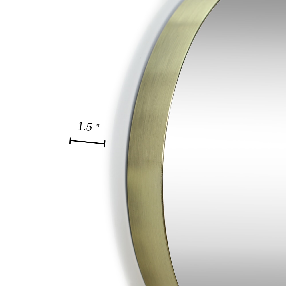 Brushed Metal Gold Wall Mirror | Glass Panel Gold ... – Vicedeal