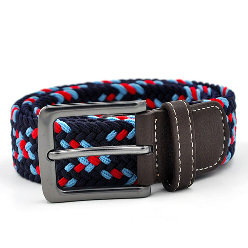 Men Elastic Pu Leather Belt Canvas Expandable Brai... – Vicedeal
