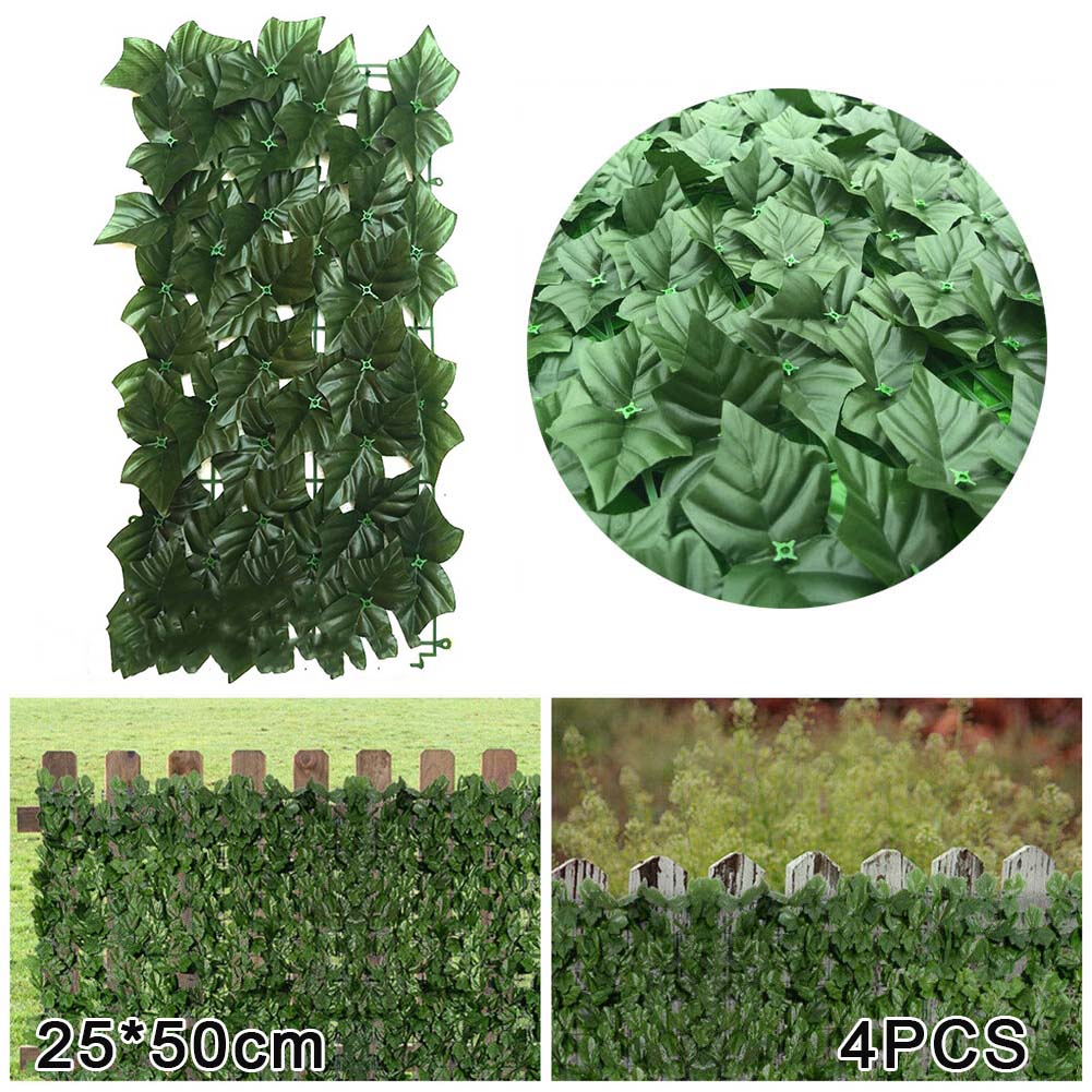 4PCS Artificial Hedge Garden Fence Privacy Screen ... – Grandado