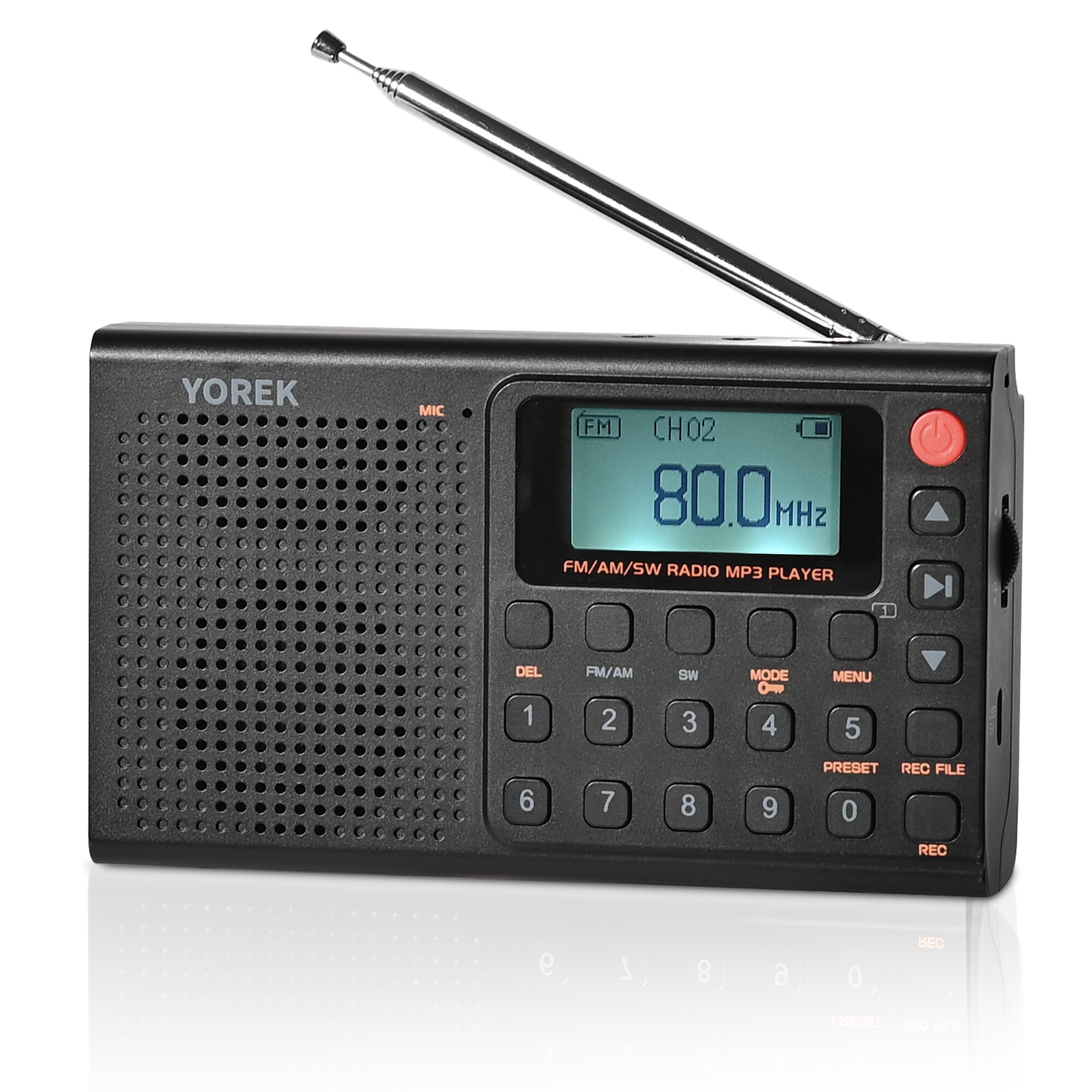 Yorek AM/FM/SW Portable Full Band Radio Recorder, ... – Vicedeal