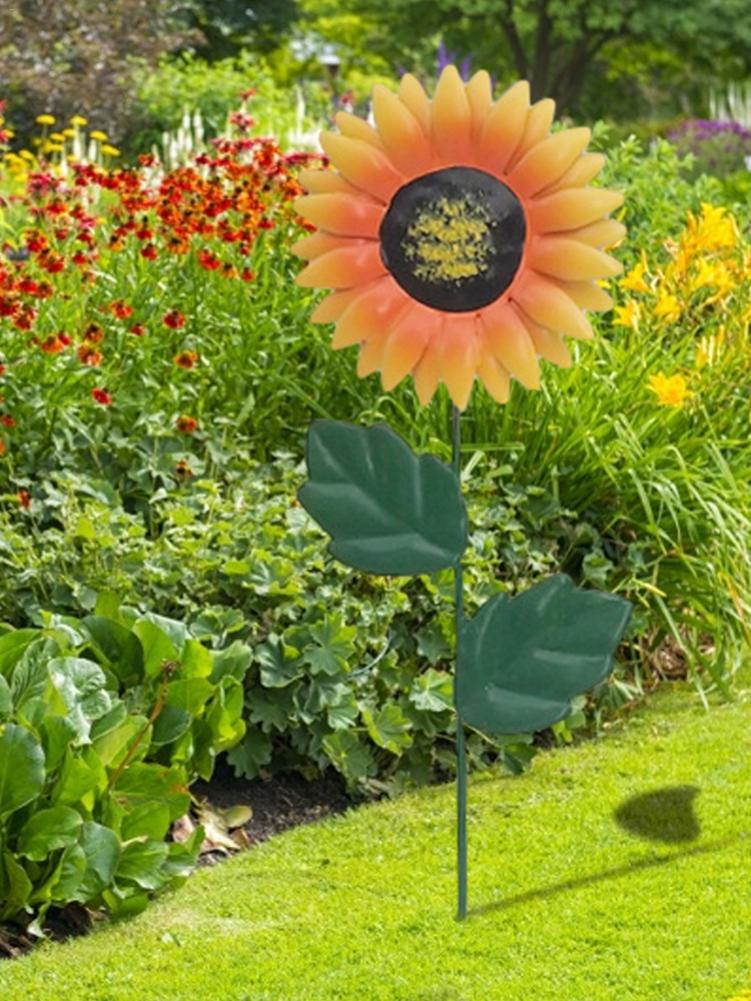 Metal Sunflower Garden Stakes Sunflower Decor Meta... – Grandado