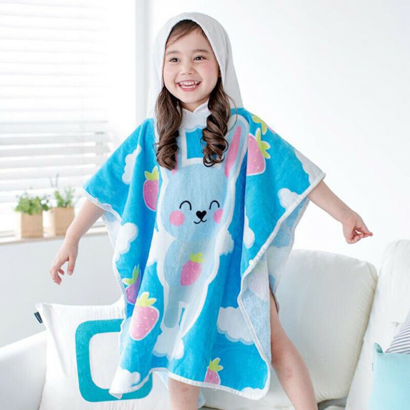 Kids Childrens 100% Cotton Bathrobe Terry Towellin... – Vicedeal