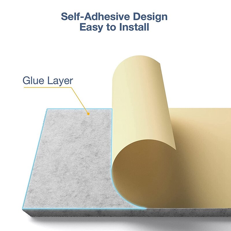 Self-Adhesive Acoustic Panels 12 Pack,12 X 12 X 0.... – Grandado