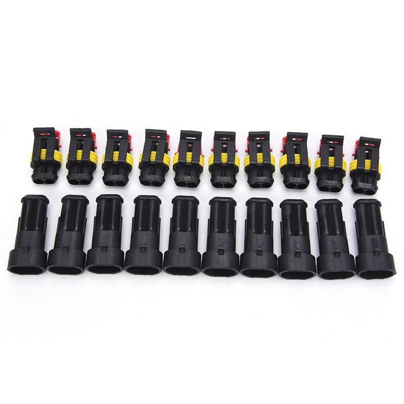 10 Kits 2 Pin Way Verzegelde Waterdichte Elektrisc... – Grandado