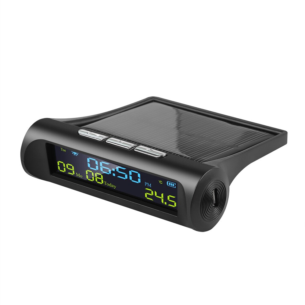 Solar Car Clock Outside Thermometer Driving Time R... – Vicedeal