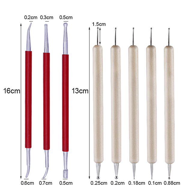 Fenrry 8Pcs Leather Craft Tool Modeling Punt Stylu... – Vicedeal