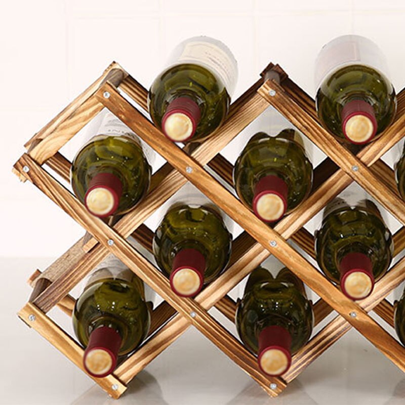 Wooden Red Wine Rack 10 Bottle Mount Kitchen Holde... – Grandado