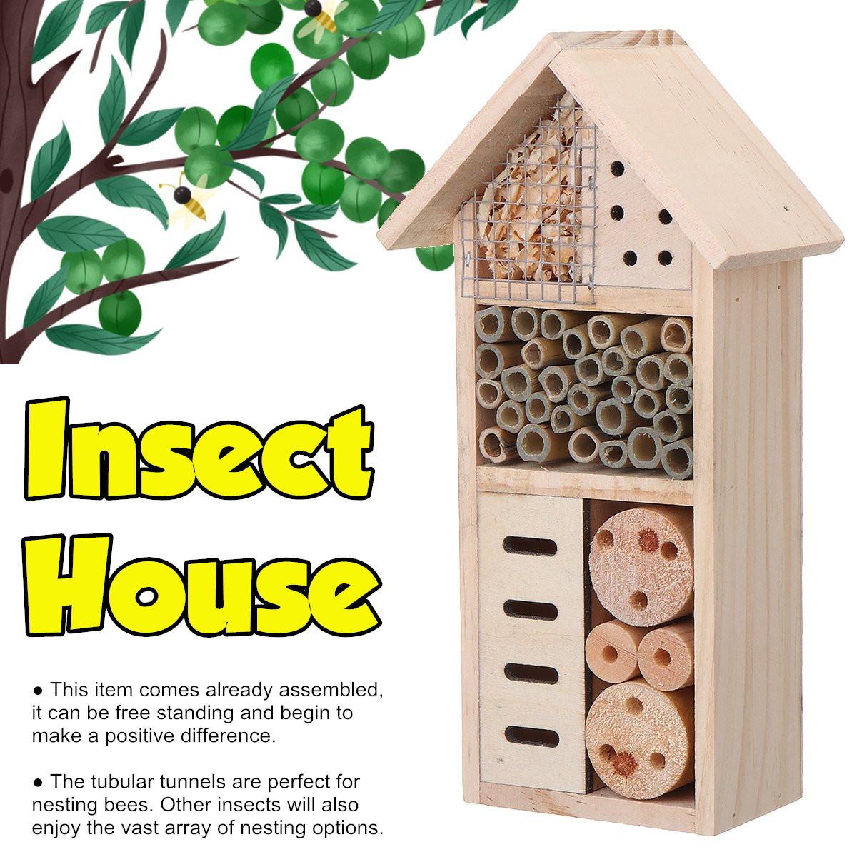 Beehouse Honey Tools Insect Bee House Wooden Insec... – Grandado