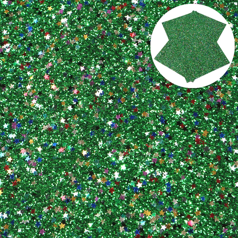 Groene Faux Lederen Lakens Chunky Glitter Lychee G... – Grandado