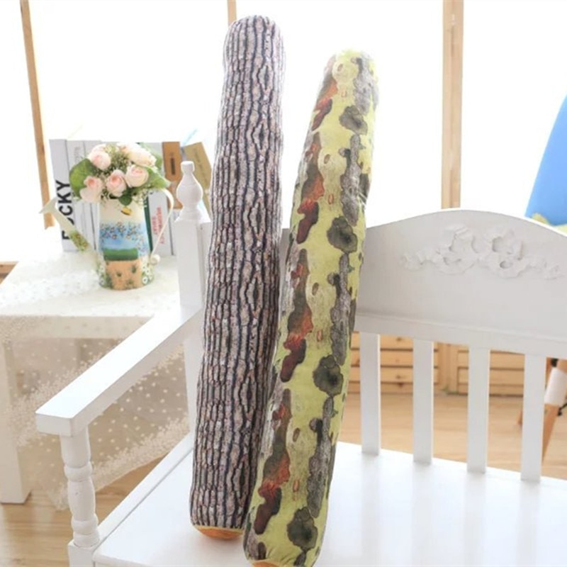 Round Print Faux Wood Pile Cushion Sponge Pillows ... – Grandado