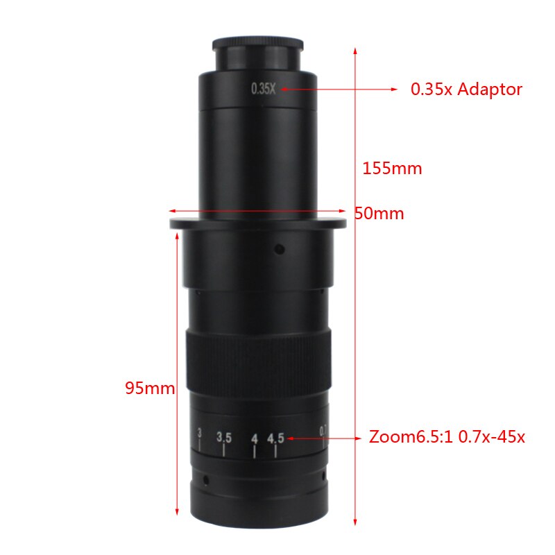 Objectif de Zoom réglable c-mount 180X 120X 300X 2... – Grandado