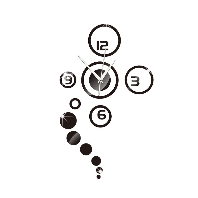 3D Mirror Wall Stickers DIY Quartz Needle Clock Wa... – Grandado