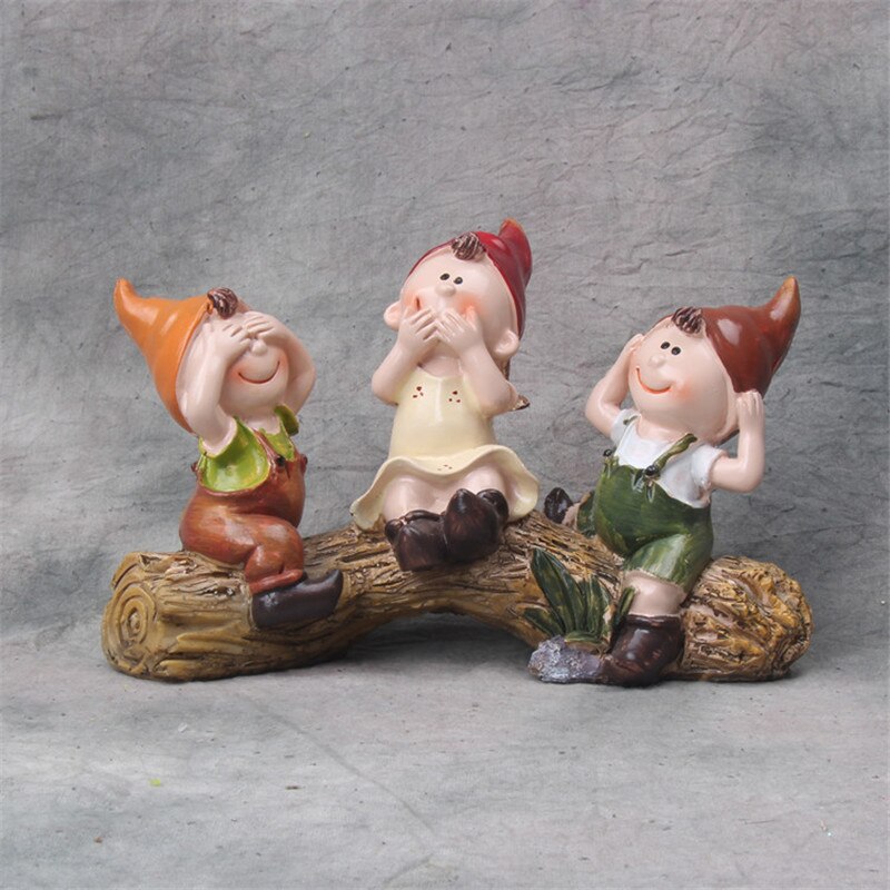 American Village Dwarf Sit Stump Ornament Home Scu... – Grandado