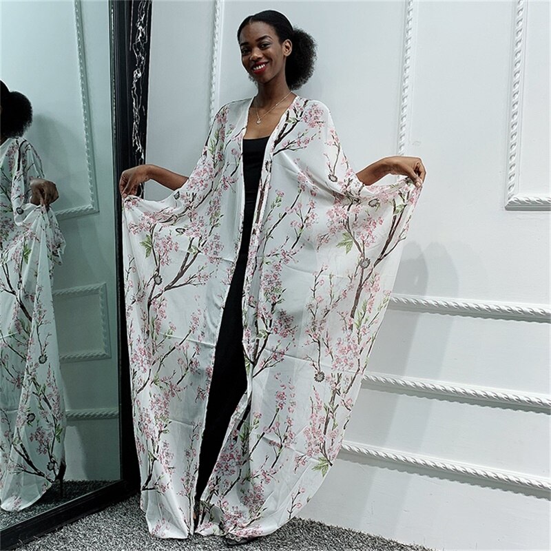 Siskakia Arabic Dubai Kimonos Abaya Dress Chiffon ... – Vicedeal