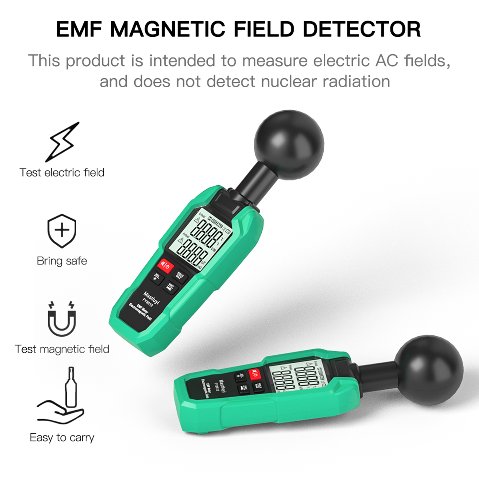 EMF Meter Electromagnetic Field Tester Nuclear Rad... – Grandado