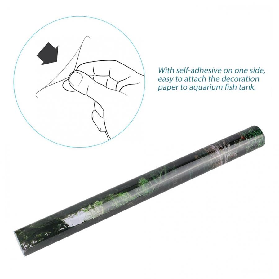 PVC Riverway Green Woods Aquarium Background Poste... – Grandado