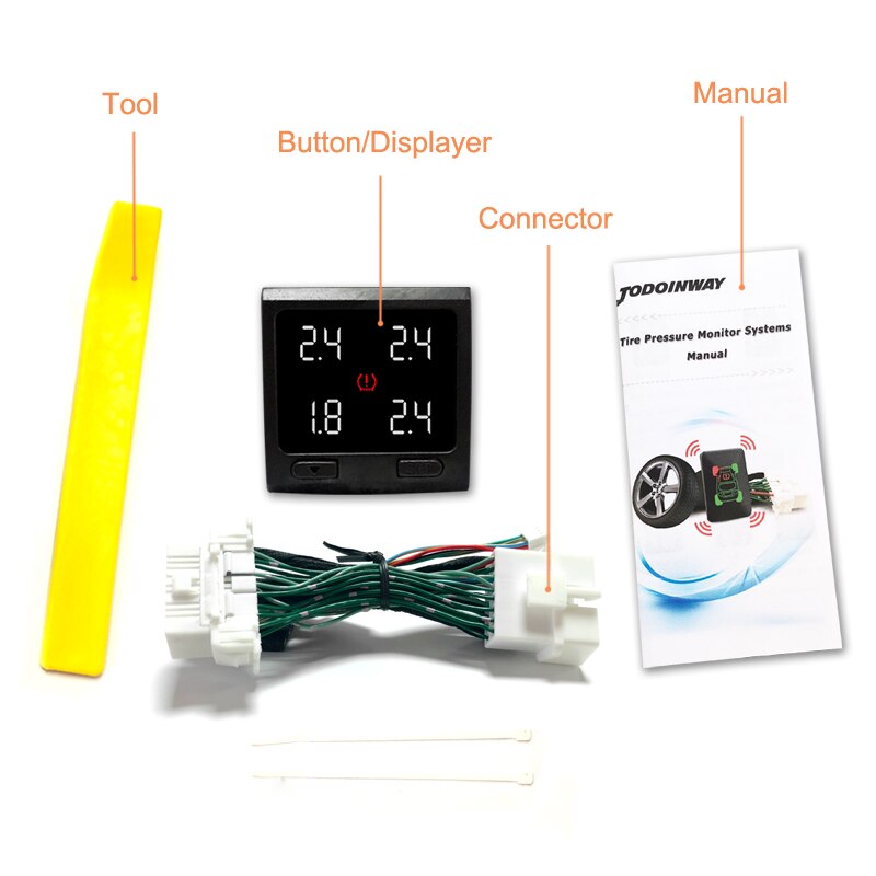 Digitalt lcd-display bildæktryk alarmsystem obd tp... – Grandado