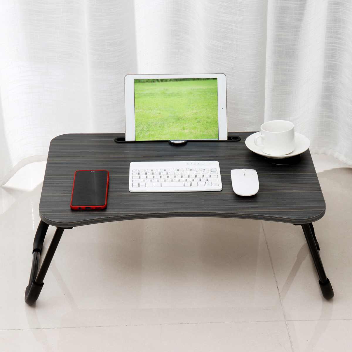 60x40x28cm Portable Laptop Table Desk Foldable Leg... – Grandado