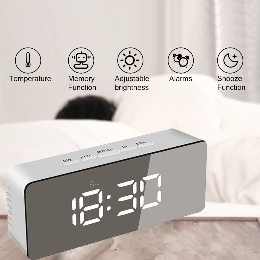 Reloj despertador de mesa, despertador Digital LED... – Grandado