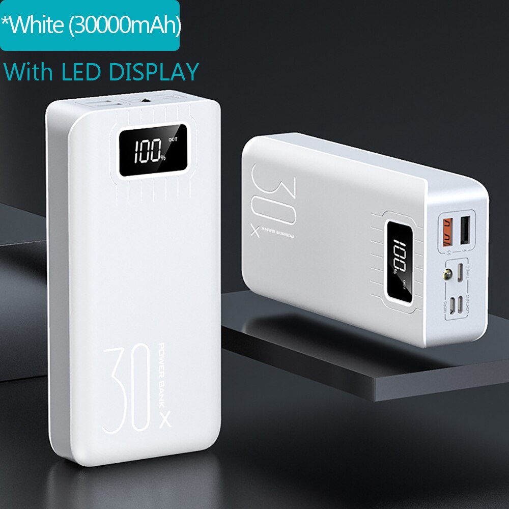 FERISING 30000mAh Power Bank LED Digital Display D... – Grandado