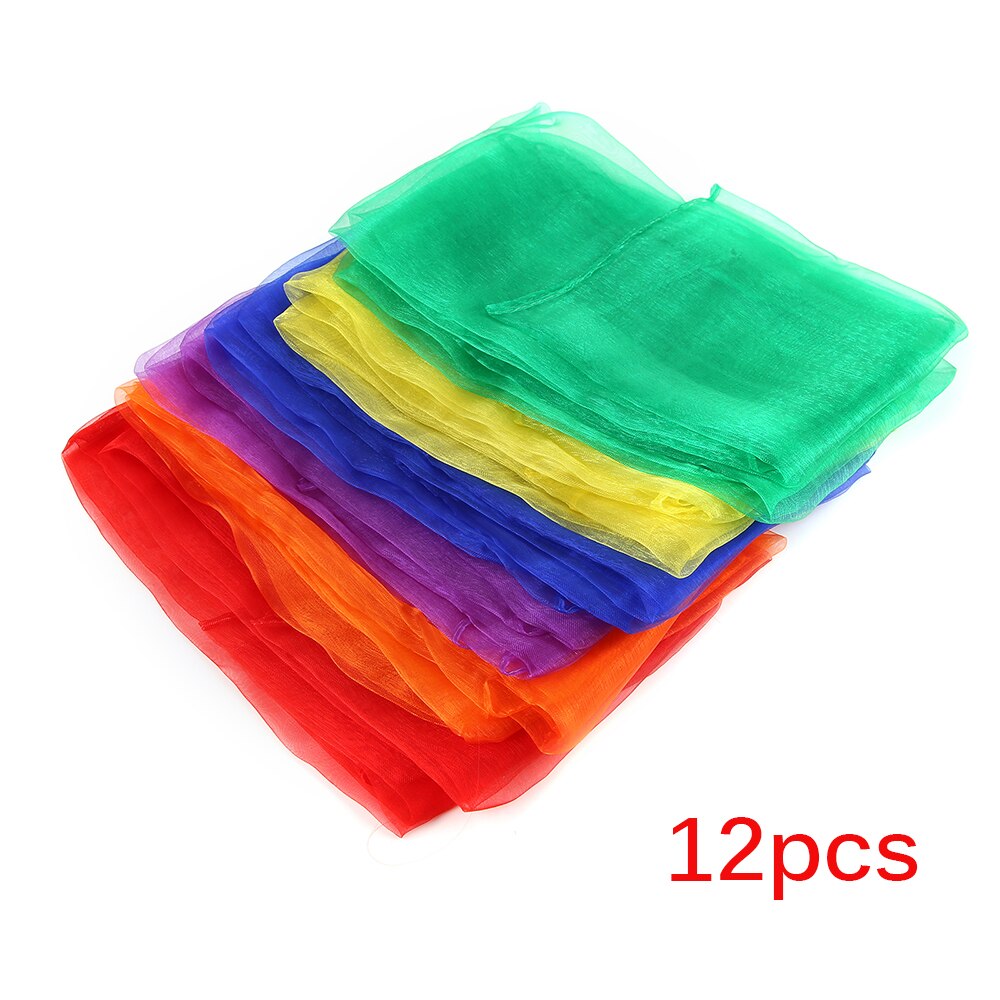 12pcs Pure Color Small Scarf Dance Performance Kin... – Grandado