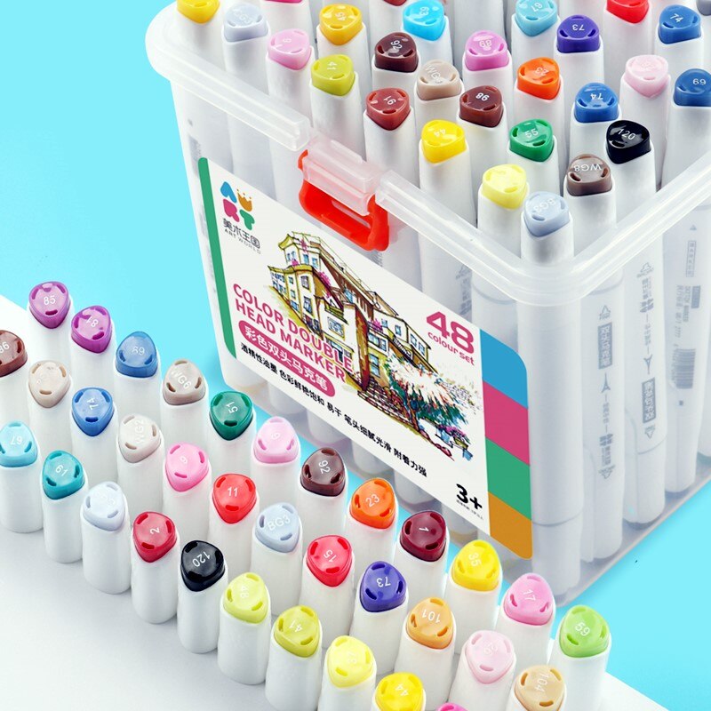 Color Double head marker white color set for sketc... – Vicedeal