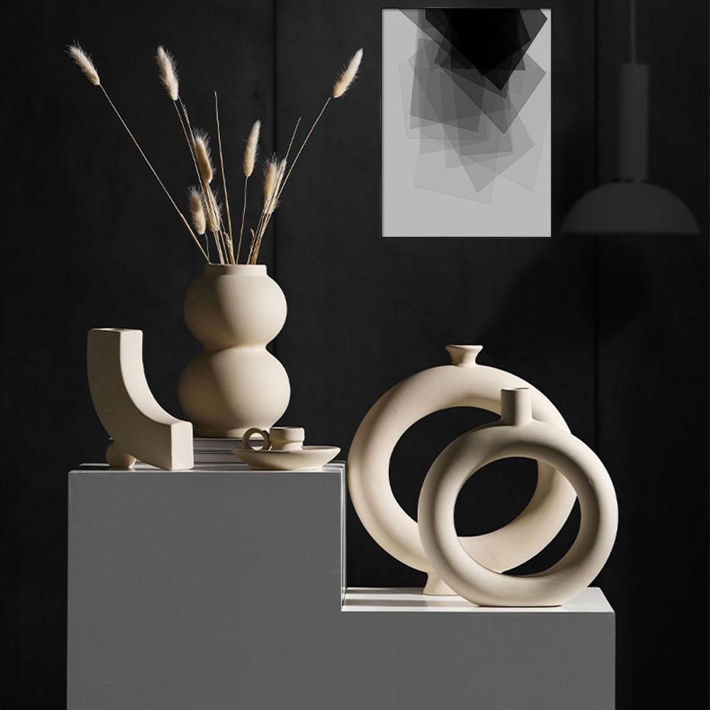 Nordic Ceramic Vase Home Decoration Decoration Whi... – Vicedeal