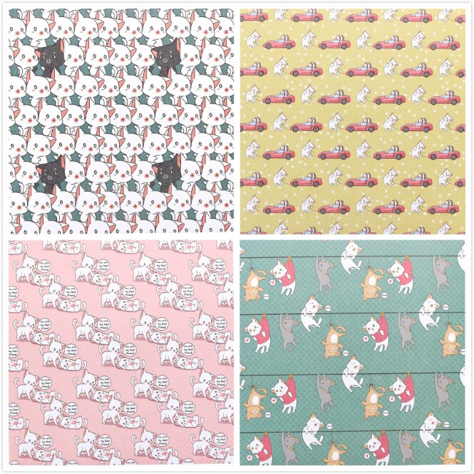 KSCRAFT 12pcs 6" Single-side Printed Cute Cat Patt... – Vicedeal