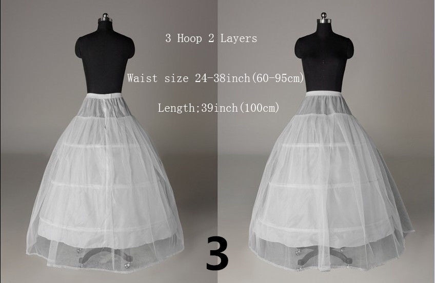 High 6 Style White Skirt Crinoline Wedding Pettico... – Grandado