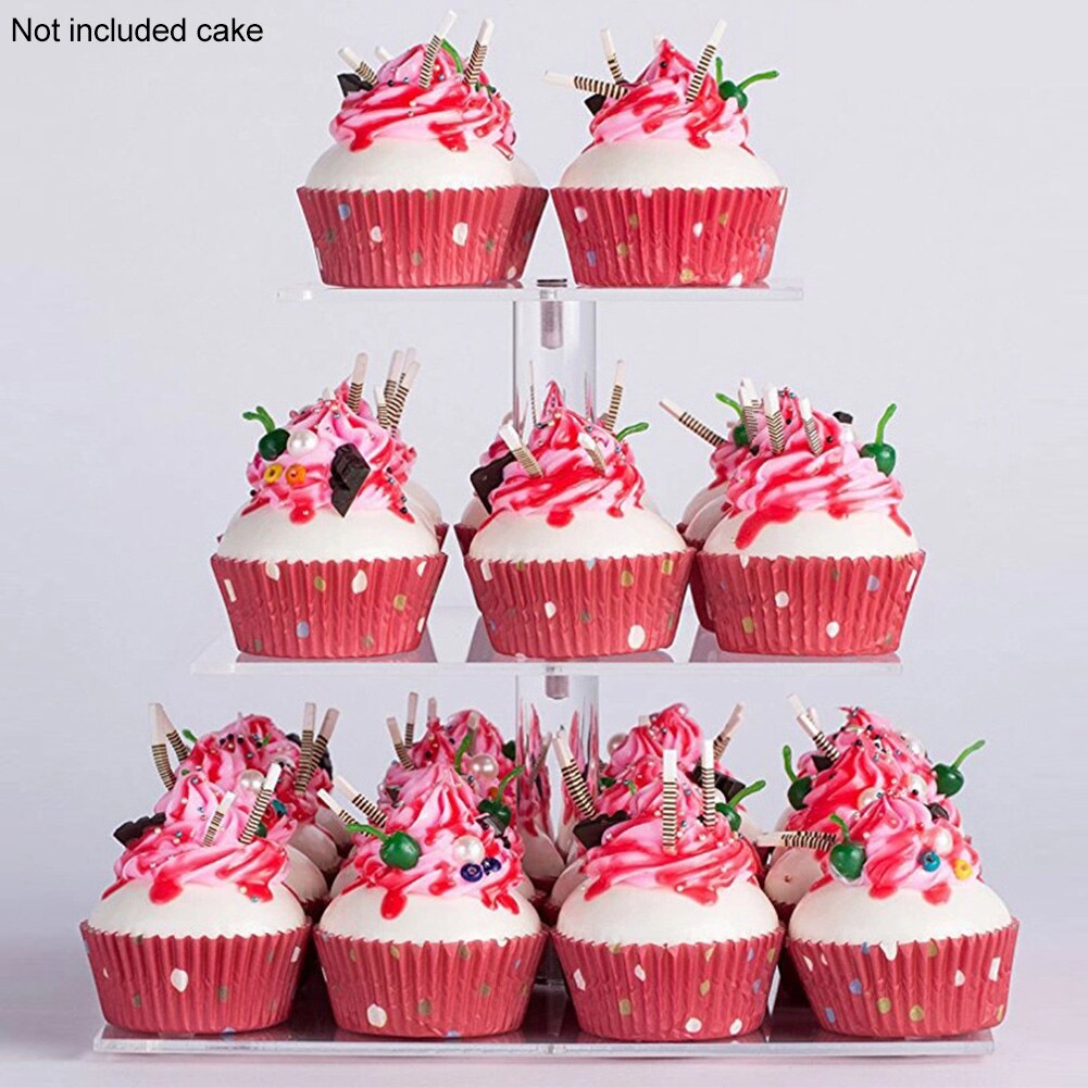 3 Layers Rack Cake Stand Transparent Display Acryl... – Vicedeal