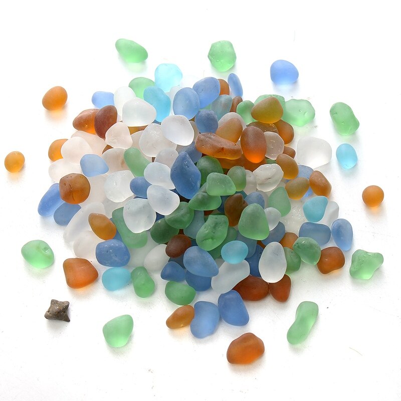 Kiwarm 100g Natural Frosted Sea Glass Color Stone ... – Grandado
