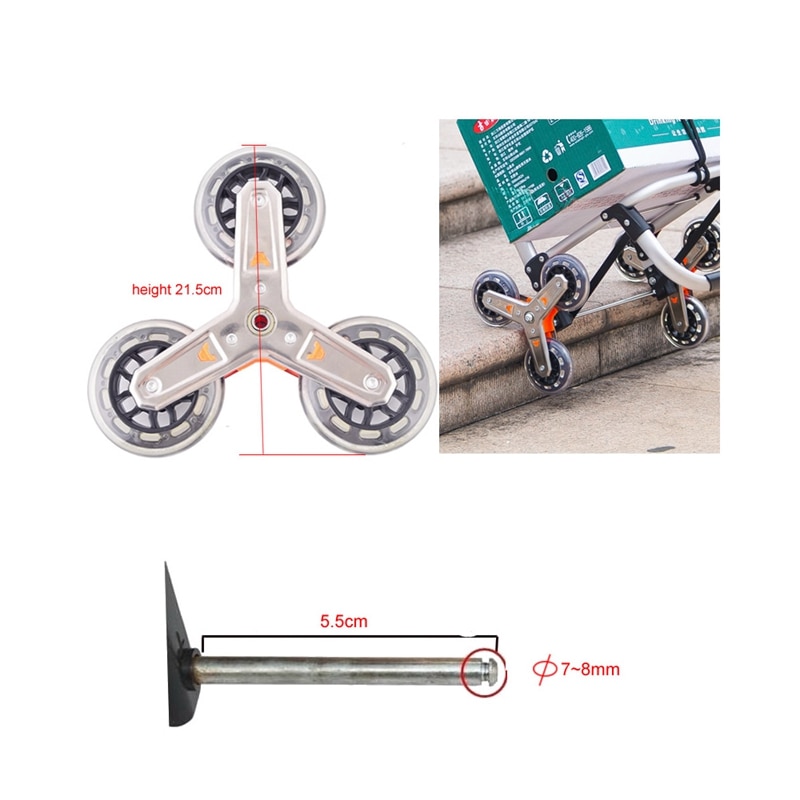 2Pcs/Set Grey Shopping Cart Trolley Caster Luggage... – Grandado