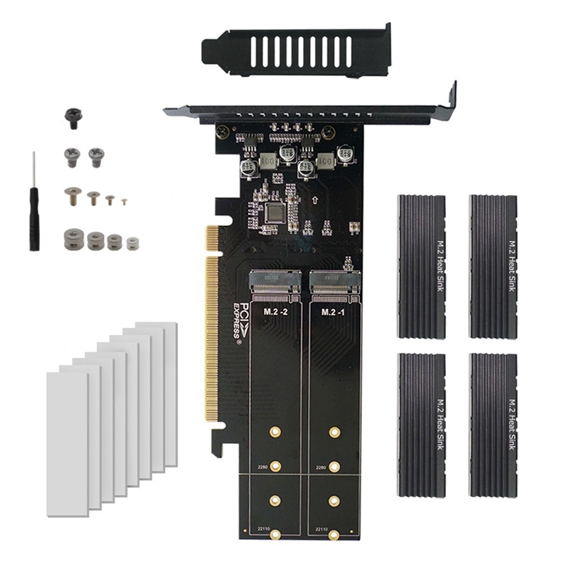 PCIe To M2 Adapter Card PCIe X16 4 Port M2 NVME M ... – Vicedeal