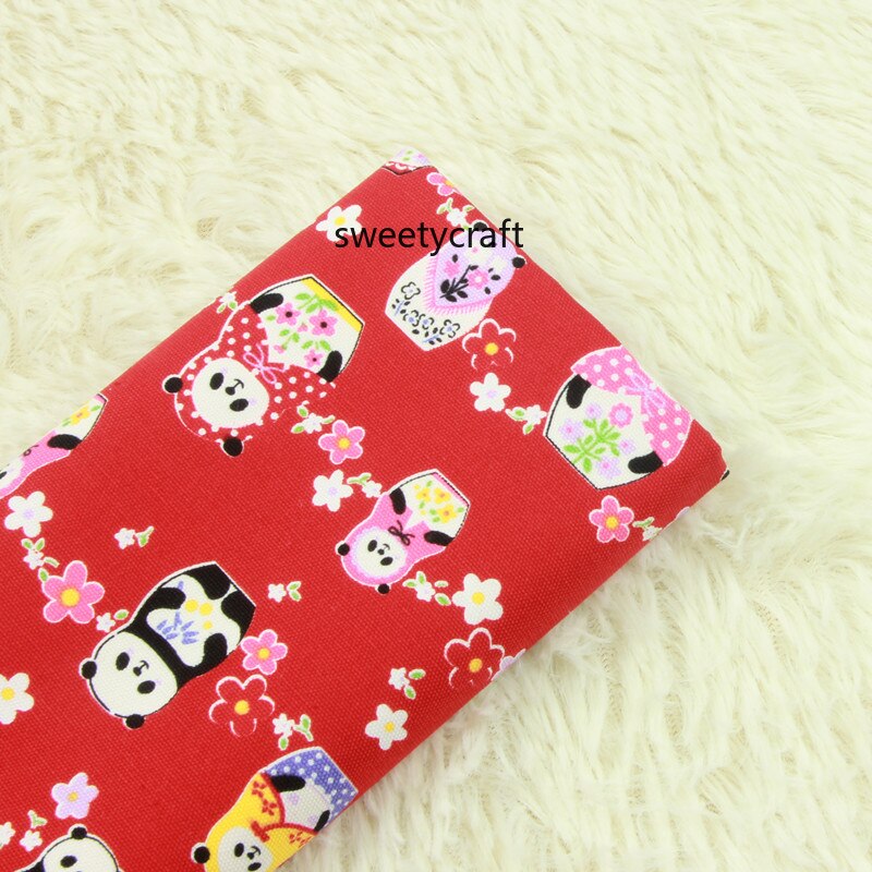 110x45cm Thick Cotton Linen Fabric Cartoon Panda P... – Vicedeal