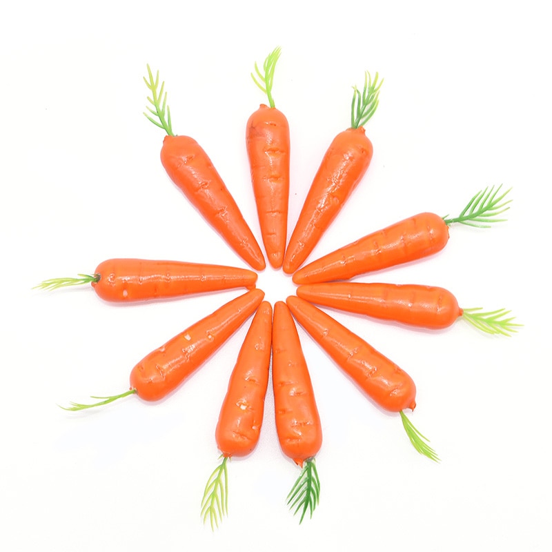25Pcs 8cm Carrot Artificial Plastic PE Fruits and ... – Grandado