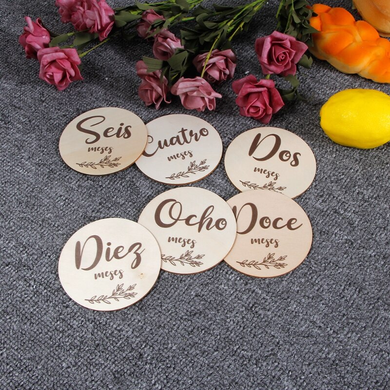 6 Pcs/Set Handmade Baby Milestone Cards Newborn Mo... – Grandado