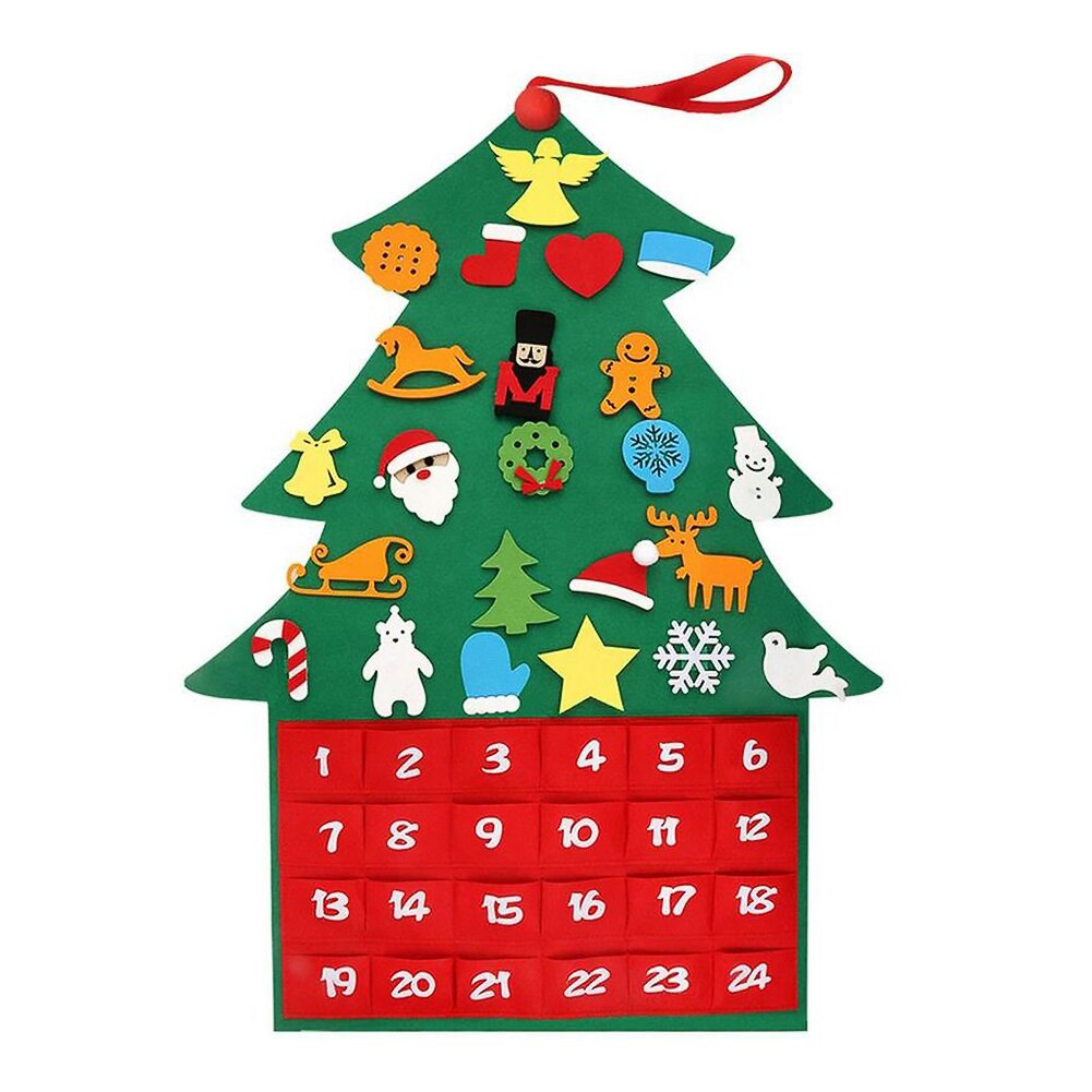 DIY Crafts Toys Felt Christmas Tree Advent Calenda... – Grandado